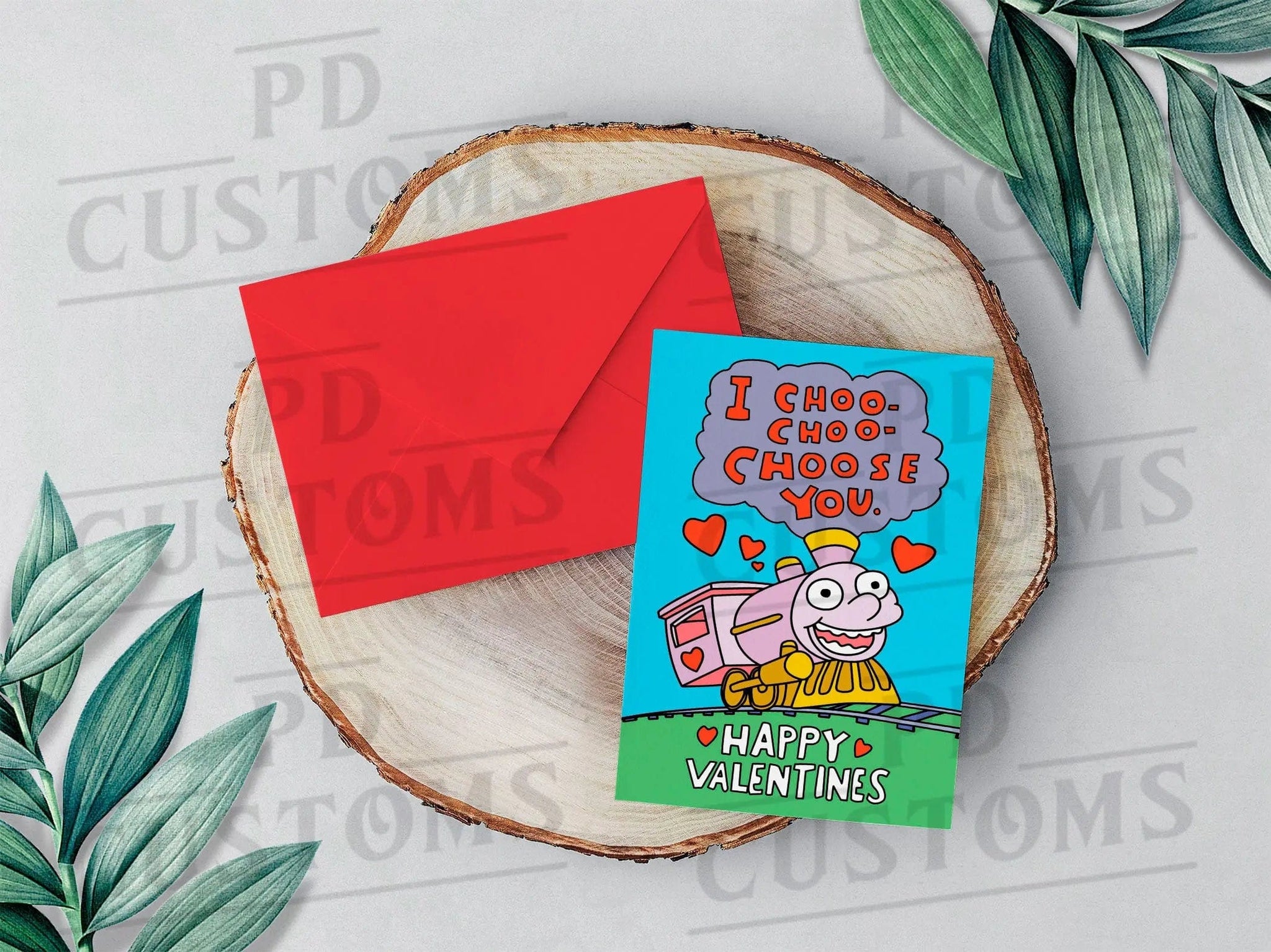 Simpsons I Choo Choo Choose You Valentine Card – PD Customs